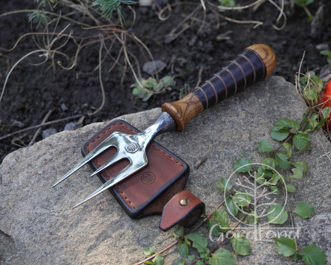 3-tine Forged Fork | Forged Fork | Garden Tools | Hand Fork | Gift for ...