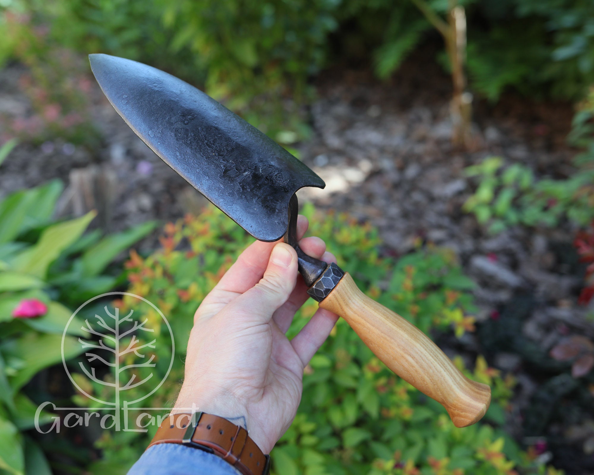 Forged Transplant Trowel | Garden Trowel | Handforged Garden Planting ...