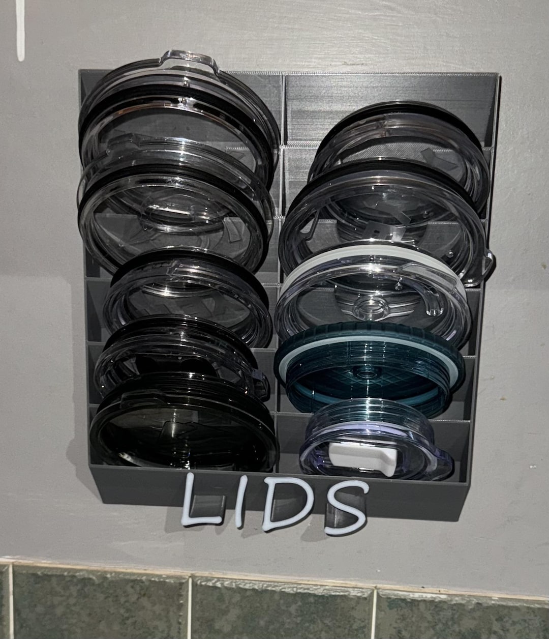 Angled Tumbler Lid Organizer - Etsy