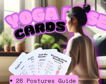 Yoga Pose Cards: 26 Postures Guide - Printable PDF, At-home Hot Yoga ...