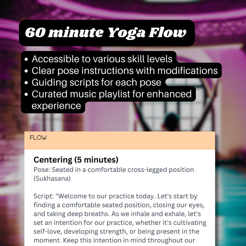 Yoga Teacher Hot Flow PDF: 1-hour Class Plan, Script, Playlist ...