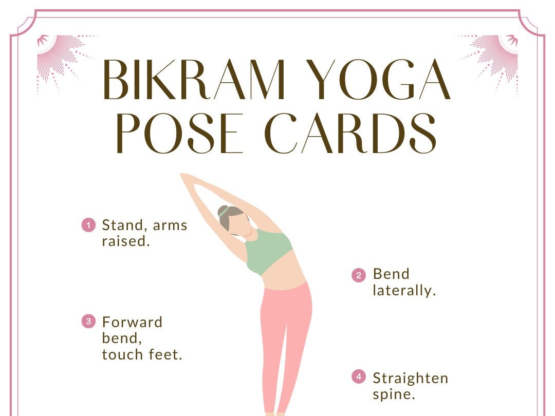 Yoga Pose Cards: 26 Postures Guide - Printable PDF, At-home Hot Yoga ...