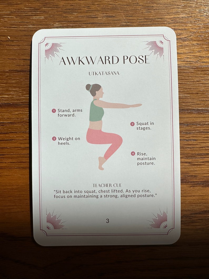 Yoga Pose Cards: 26 Postures Guide - Printable PDF, At-home Hot Yoga ...