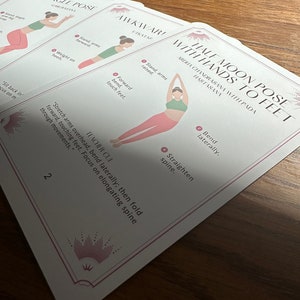 Yoga Pose Cards: 26 Postures Guide - Printable PDF, At-home Hot Yoga ...