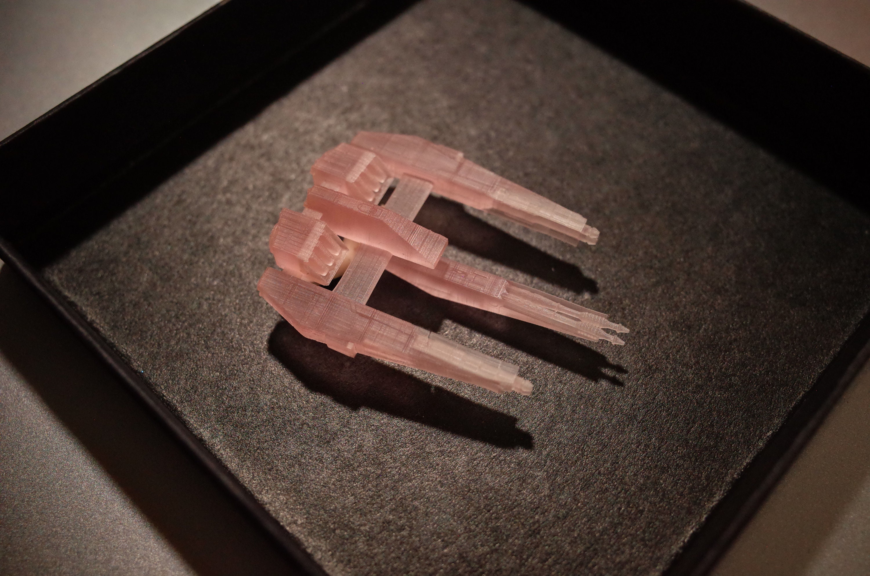 Wing Commander Banshee 1:575 3D Printed Model (4cm) Clear Red - Etsy