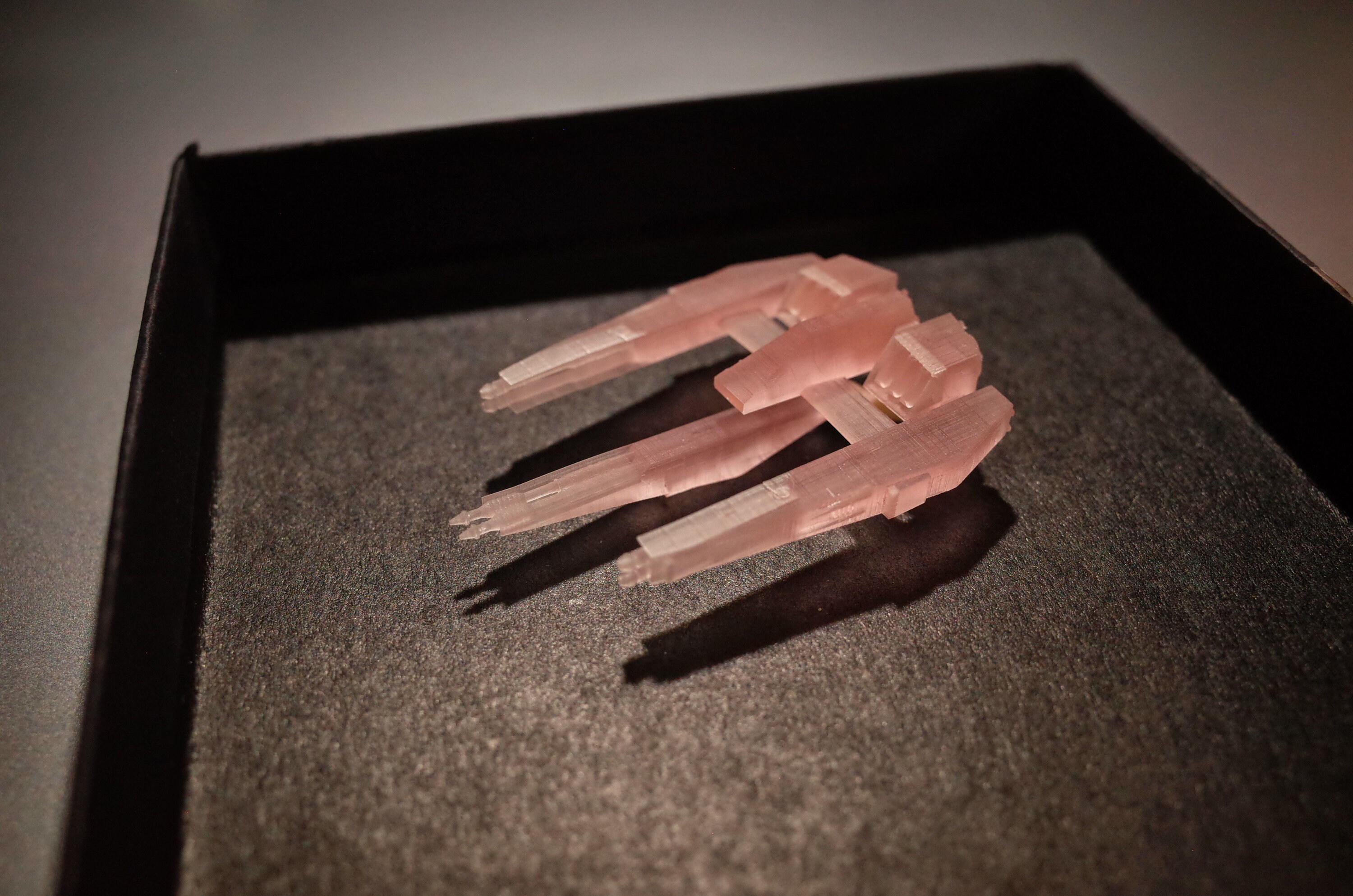 Wing Commander Banshee 1:575 3D Printed Model (4cm) Clear Red - Etsy