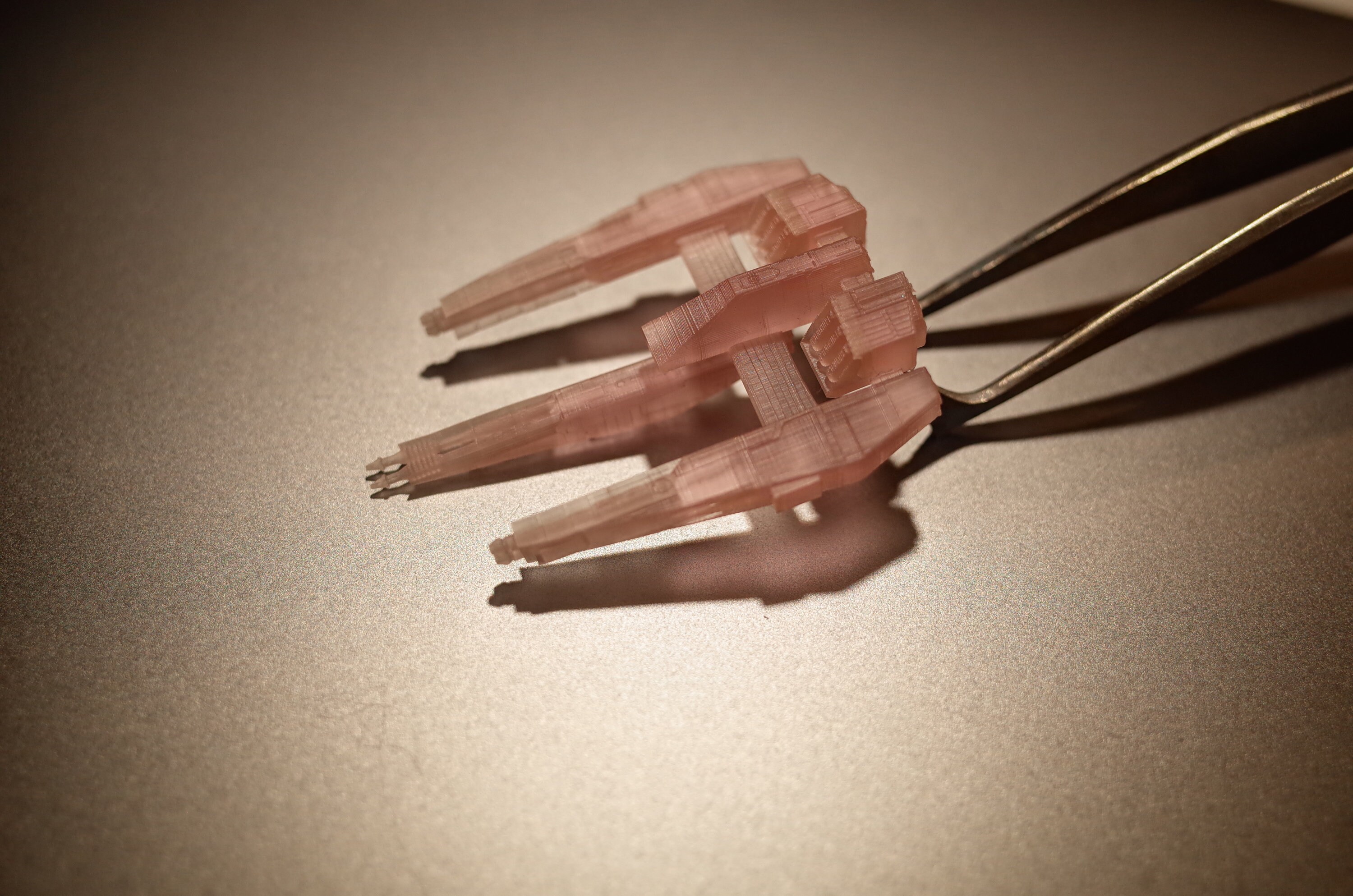 Wing Commander Banshee 1:575 3D Printed Model (4cm) Clear Red - Etsy