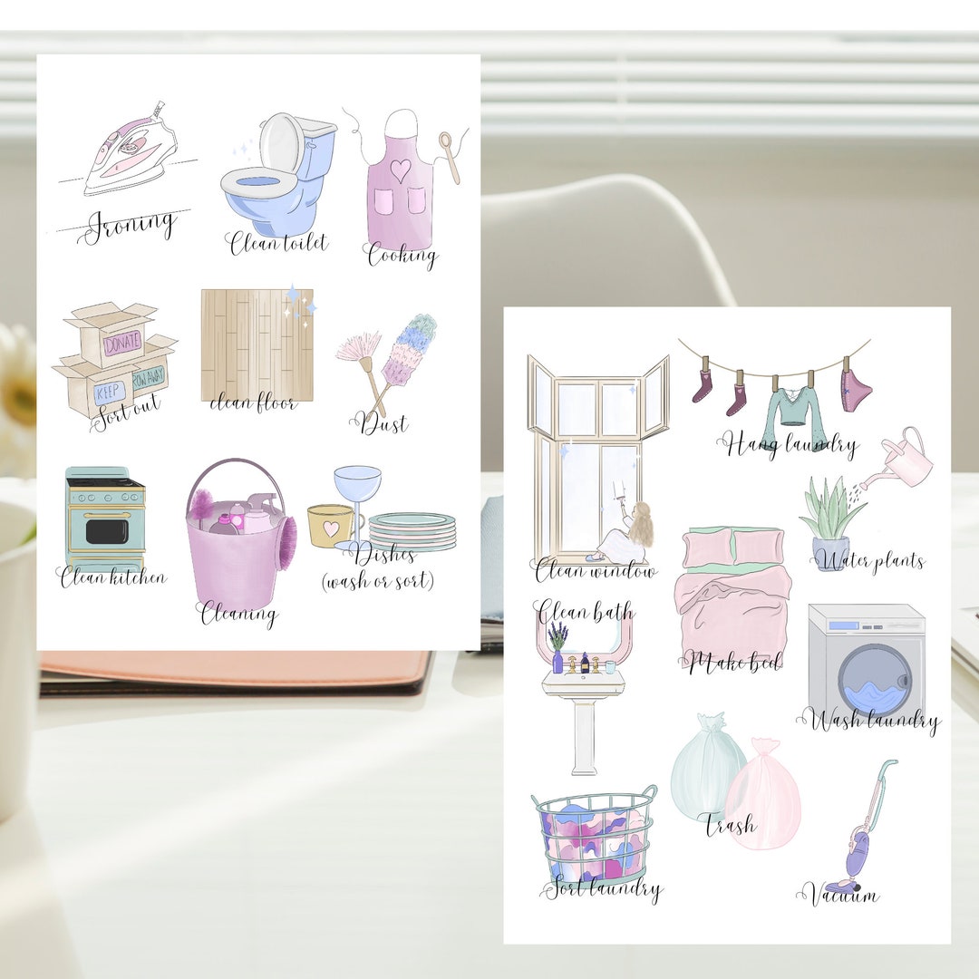 Selfmade Aesthetic Household Chores Svg Onenote Goodnotes Cleaning Svg ...