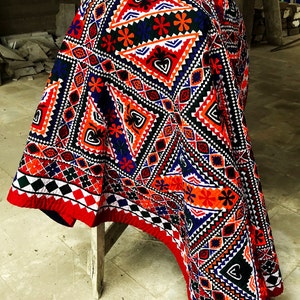 Handmade Bohemian Traditional Style Kutchi Ralli , Rug , Sindhi Ralli ...