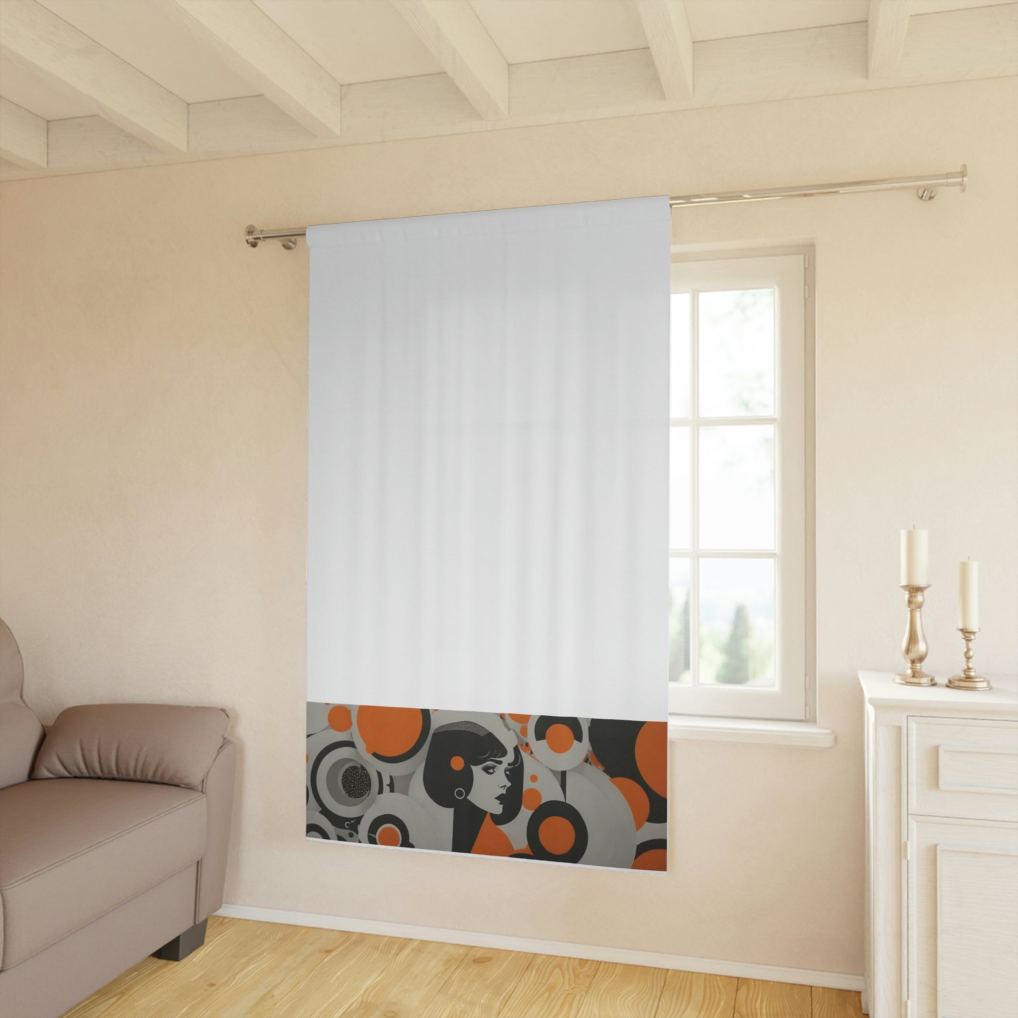 60s, Woman, Desing, Window Curtains 1 Piece - Etsy