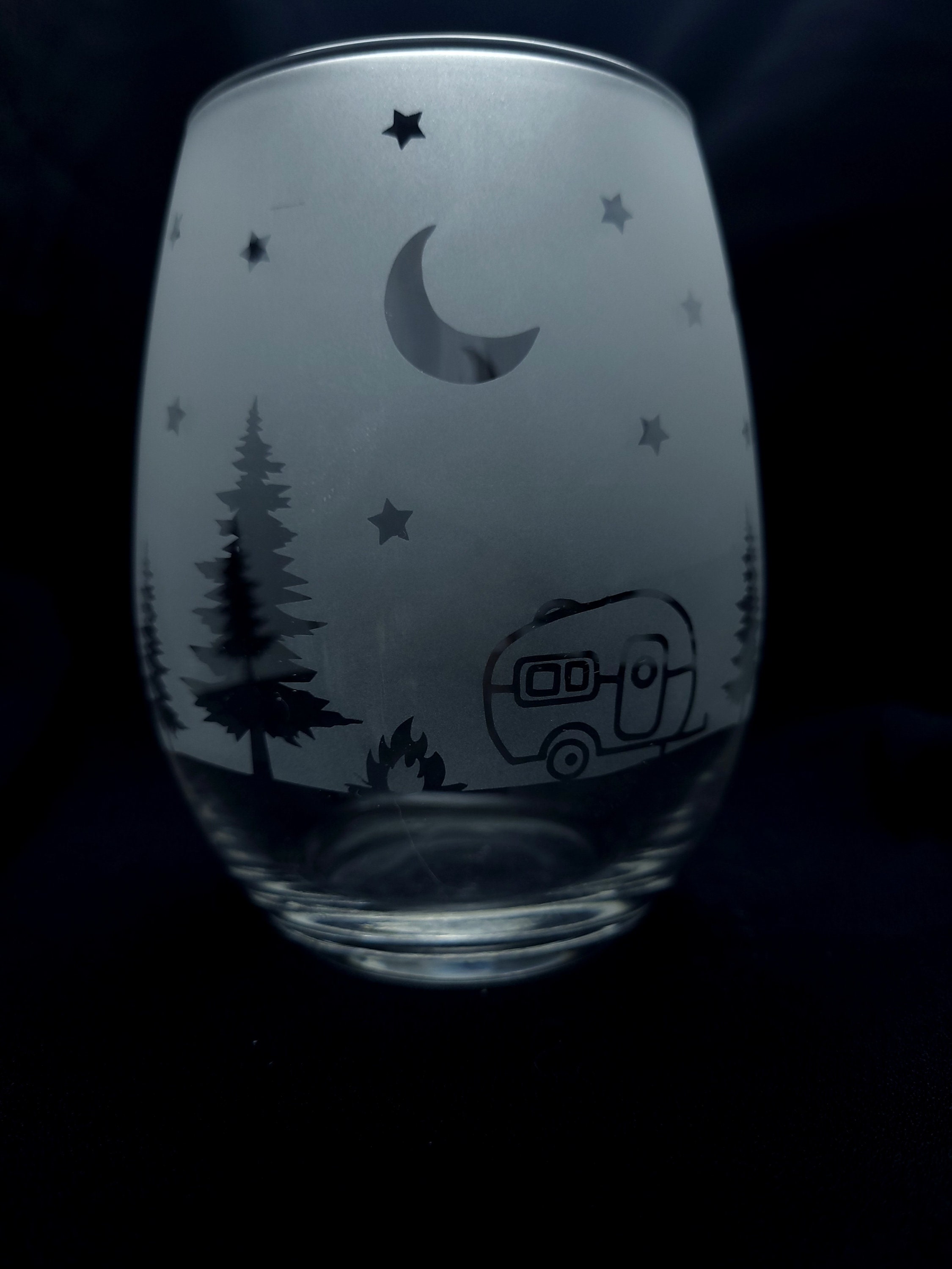 Custom Etched Camper RV Cocktail Glass - Camping Life Gift ...