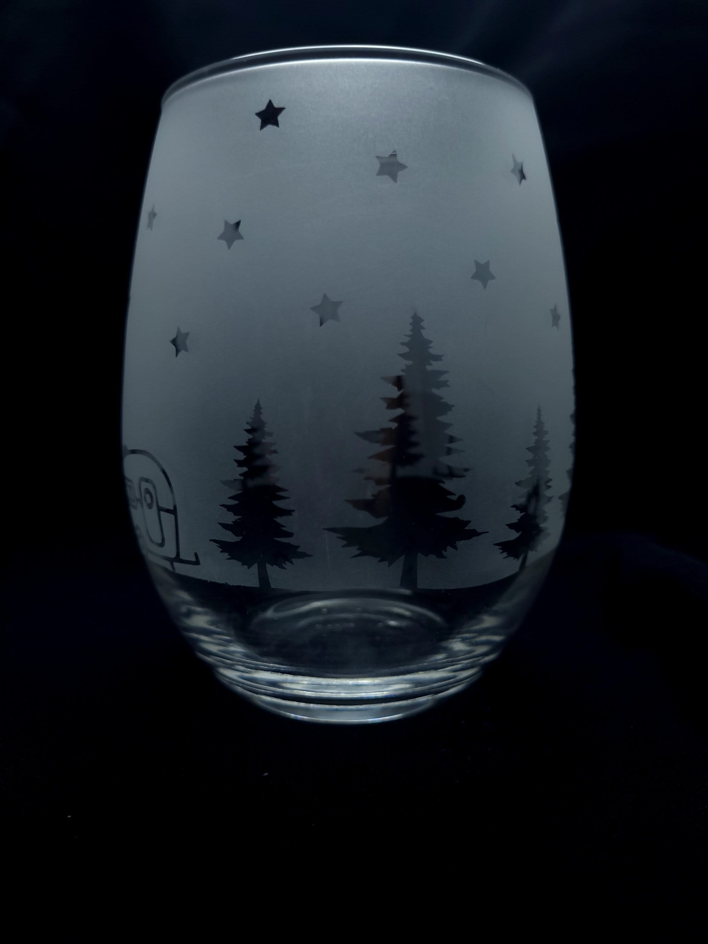 Custom Etched Camper RV Cocktail Glass - Camping Life Gift ...