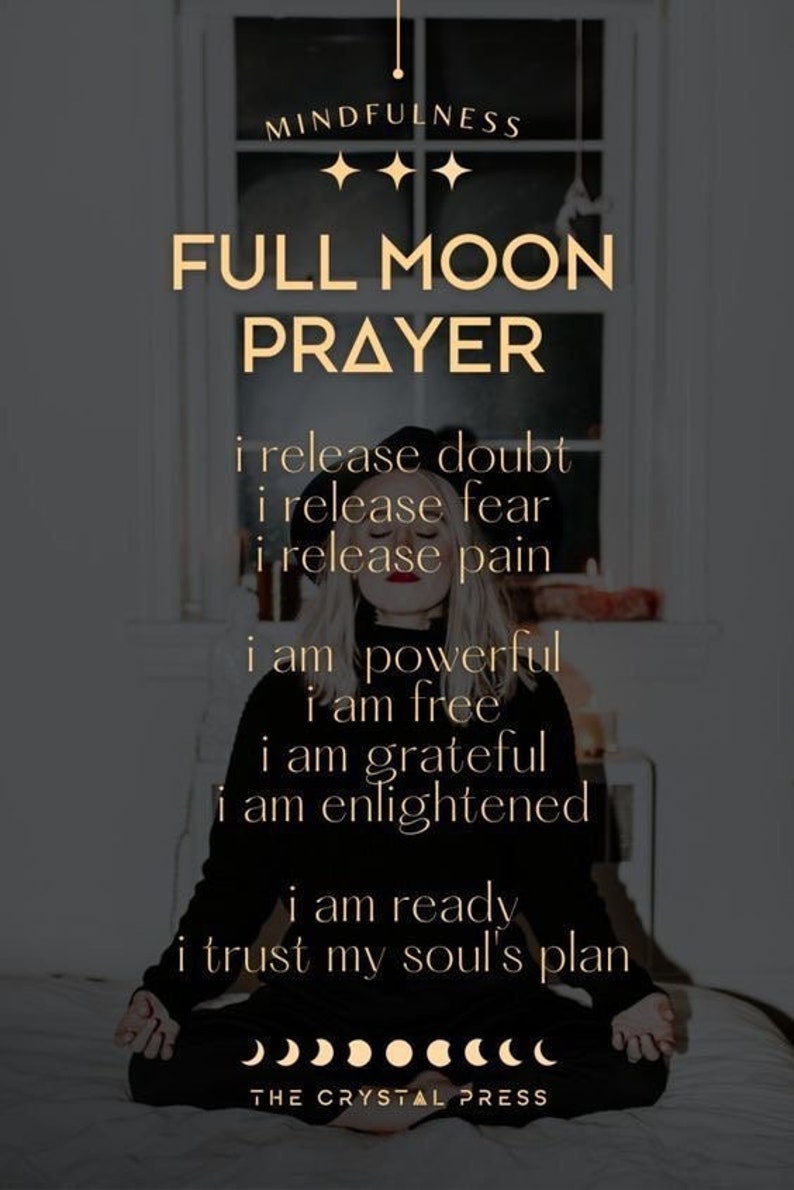 Full Moon Prayer - Manifesting Spell - Etsy