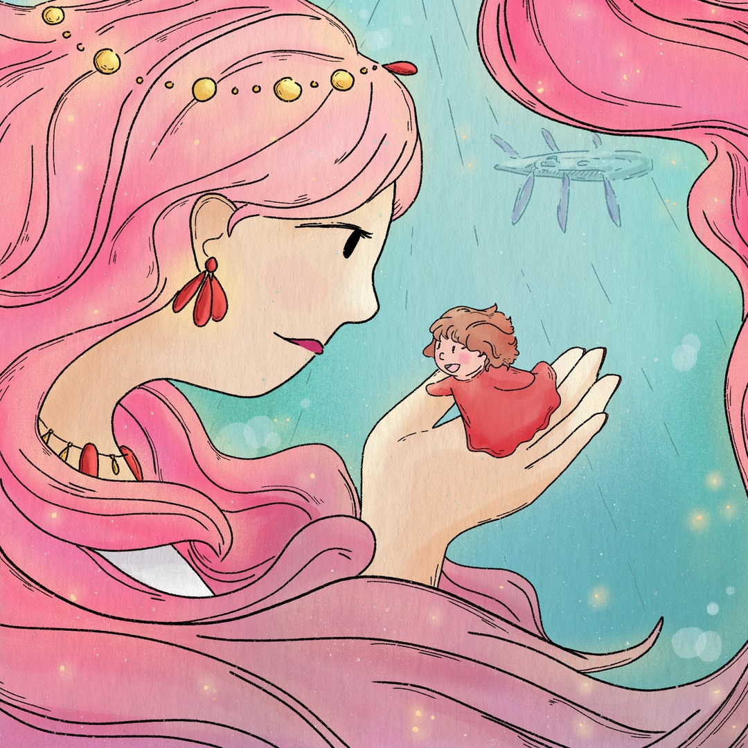 Ponyo Print - Etsy