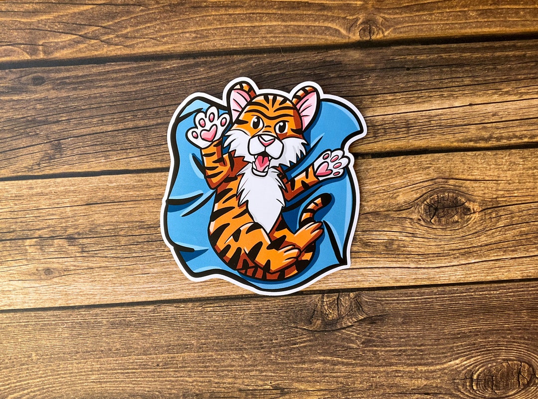 Cute Tiger Sticker Tiger Cub Sticker Laptop Decal Bullet - Etsy