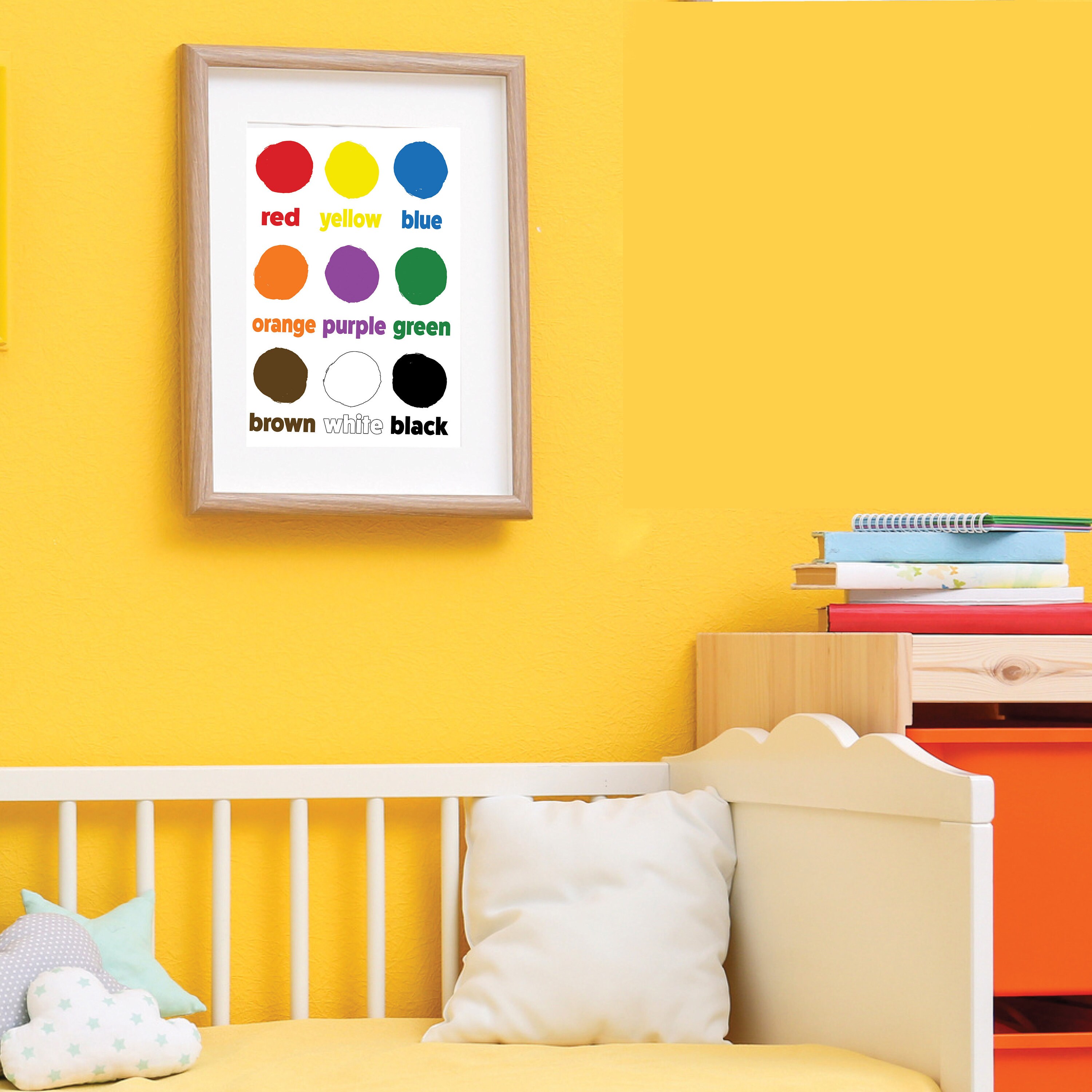 Teach Kids Colors Poster. Instant Print Color Chart. Colorful - Etsy