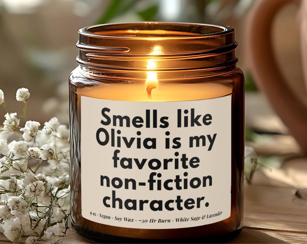 Personalized Book Lover Candle; Custom Reader Gift; Funny Literary ...