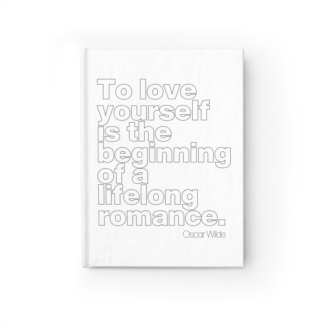 Minimalist Design Journal W/ Oscar Wilde Quote Cover. Unlined Journal ...