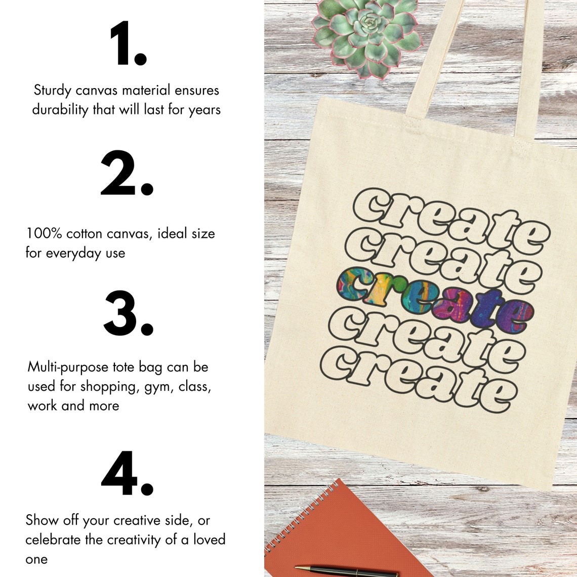 Create Tote Bag Makes Great Teacher Appreciation Gift for Art Teacher ...