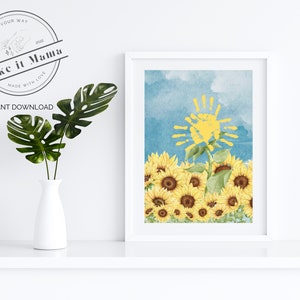 Sunflower Sign / Summer Handprint Art Craft / Keepsake Gift - Etsy