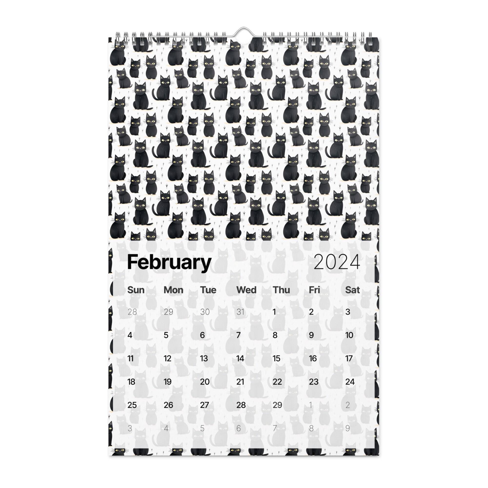 Lovable Cat Wall Calendar 2024, 2 Sizes: 8.2611.69, 1117, Bound Silver ...