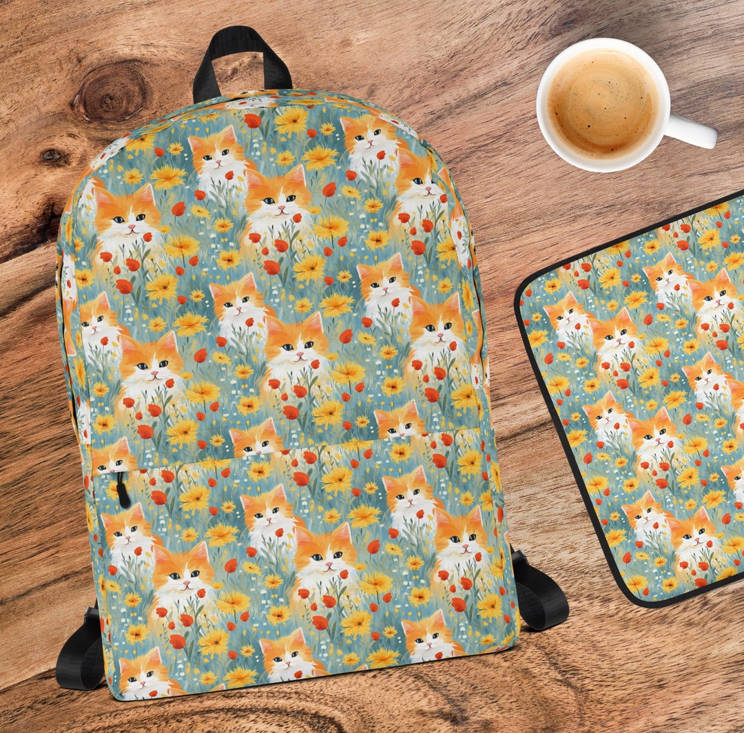 Ginger Cat Backpack for Kids Girls Teens Women Cat Back to School ...