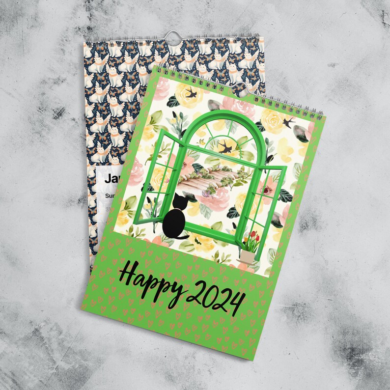 Lovable Cat Wall Calendar 2024, 2 Sizes: 8.2611.69, 1117, Bound Silver ...