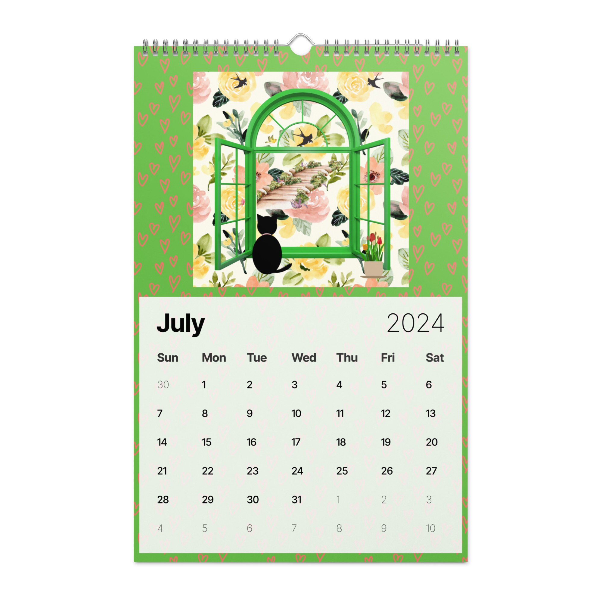 Lovable Cat Wall Calendar 2024, 2 Sizes: 8.2611.69, 1117, Bound Silver ...