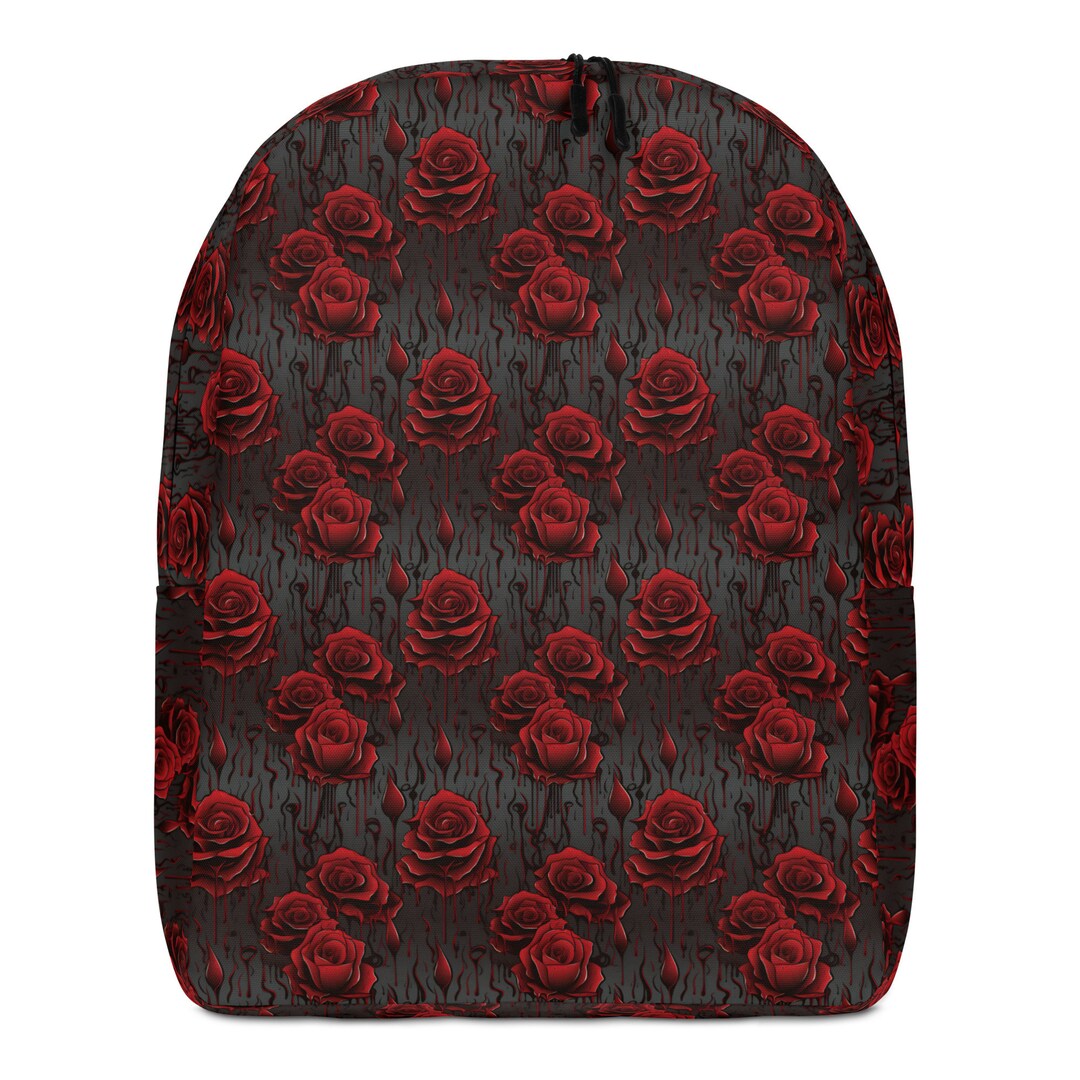 Dripping Roses Minimalist Backpack Floral Backpack Backpack - Etsy
