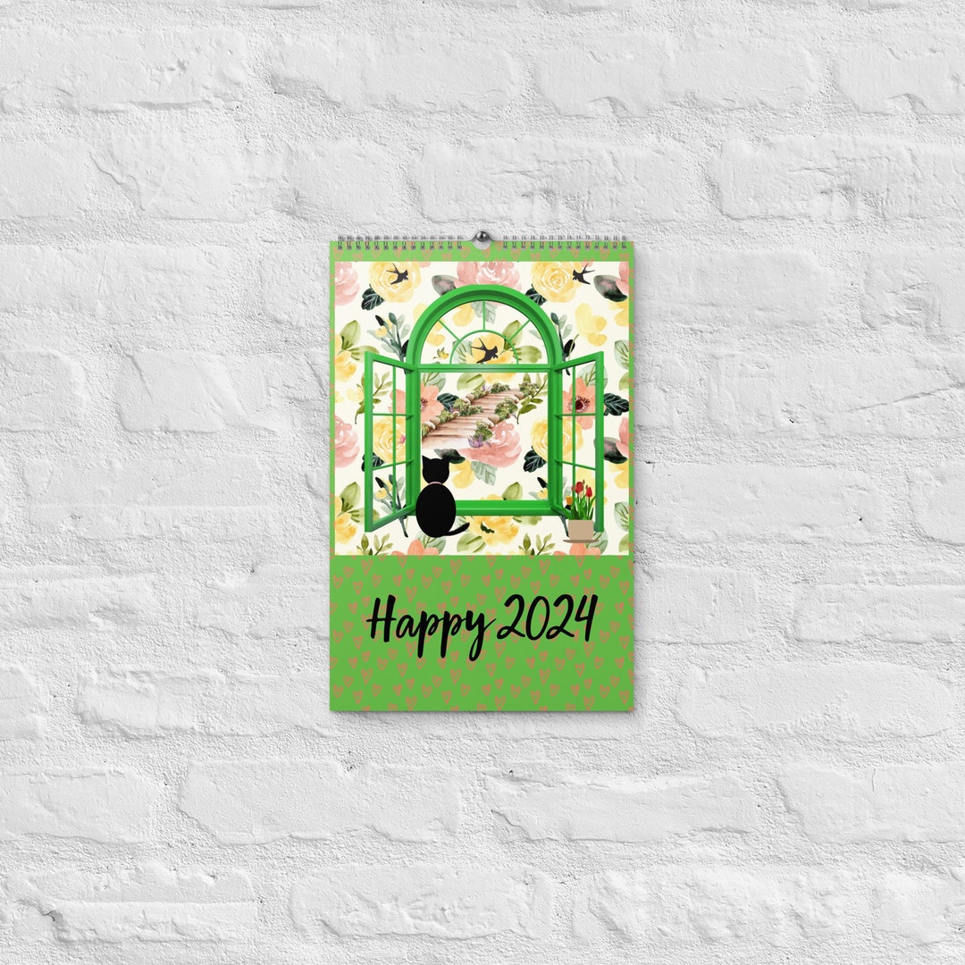 Lovable Cat Wall Calendar 2024, 2 Sizes: 8.2611.69, 1117, Bound Silver ...