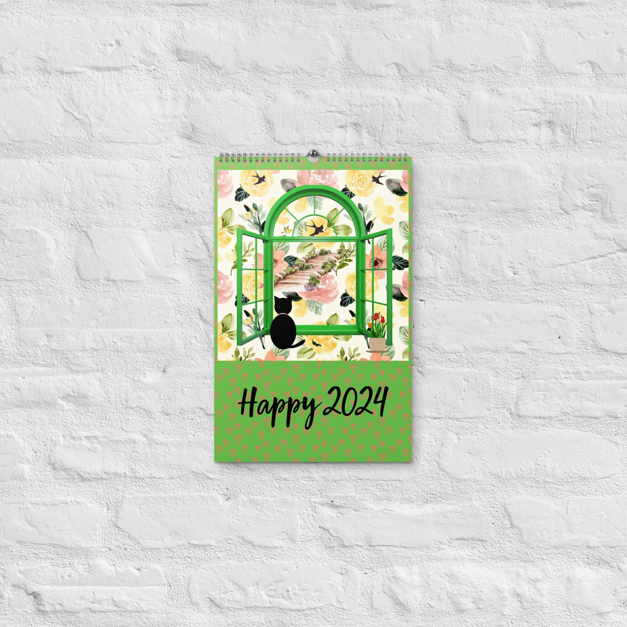 Lovable Cat Wall Calendar 2024, 2 Sizes: 8.2611.69, 1117, Bound Silver ...