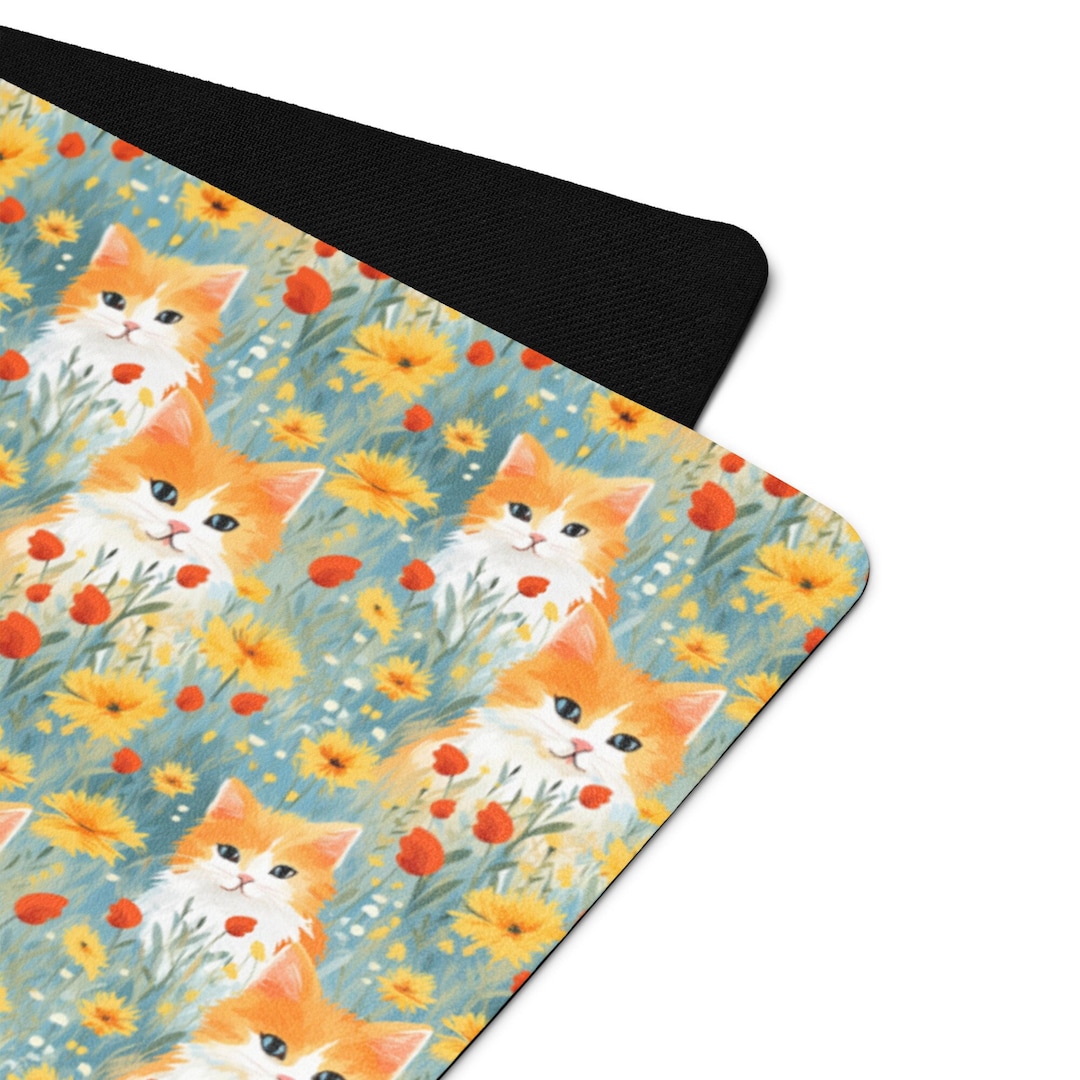 Adorable Ginger Cat Yoga Mat, Cat Yoga Mat, Yoga Mat, Yoga Gift, Cat ...