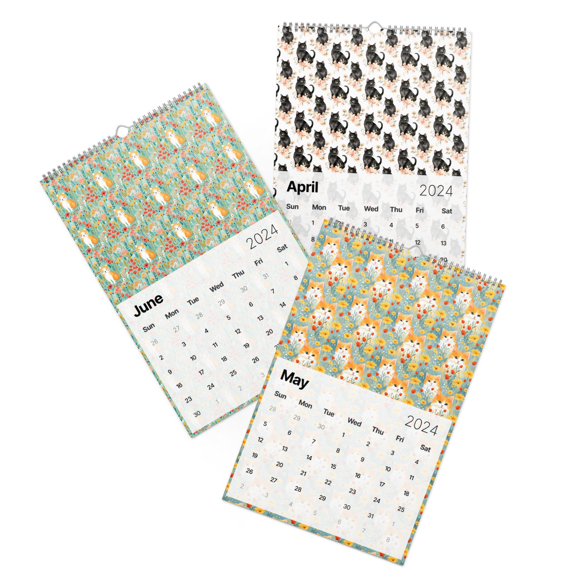 Lovable Cat Wall Calendar 2024, 2 Sizes: 8.2611.69, 1117, Bound Silver ...