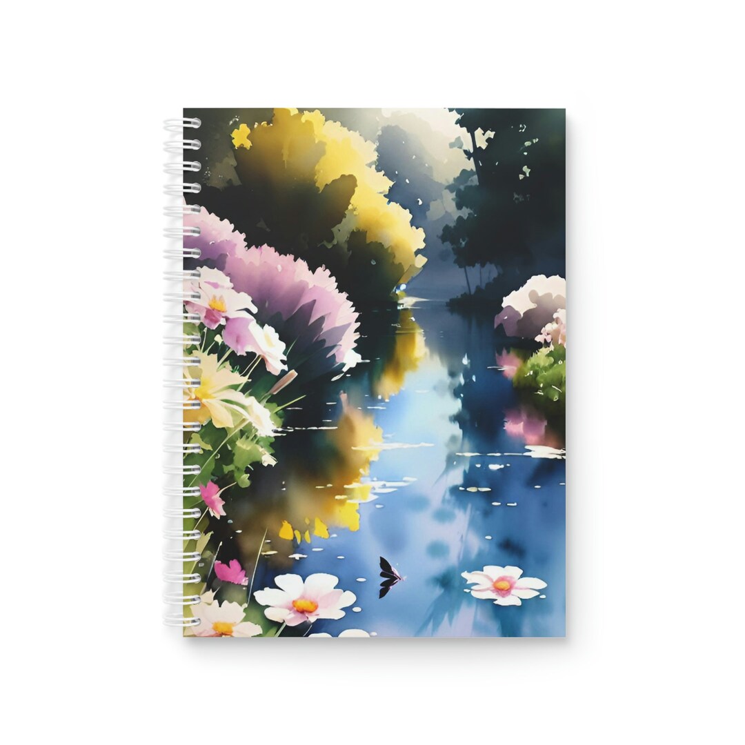 Stylized Lake Water Color Journal - Etsy