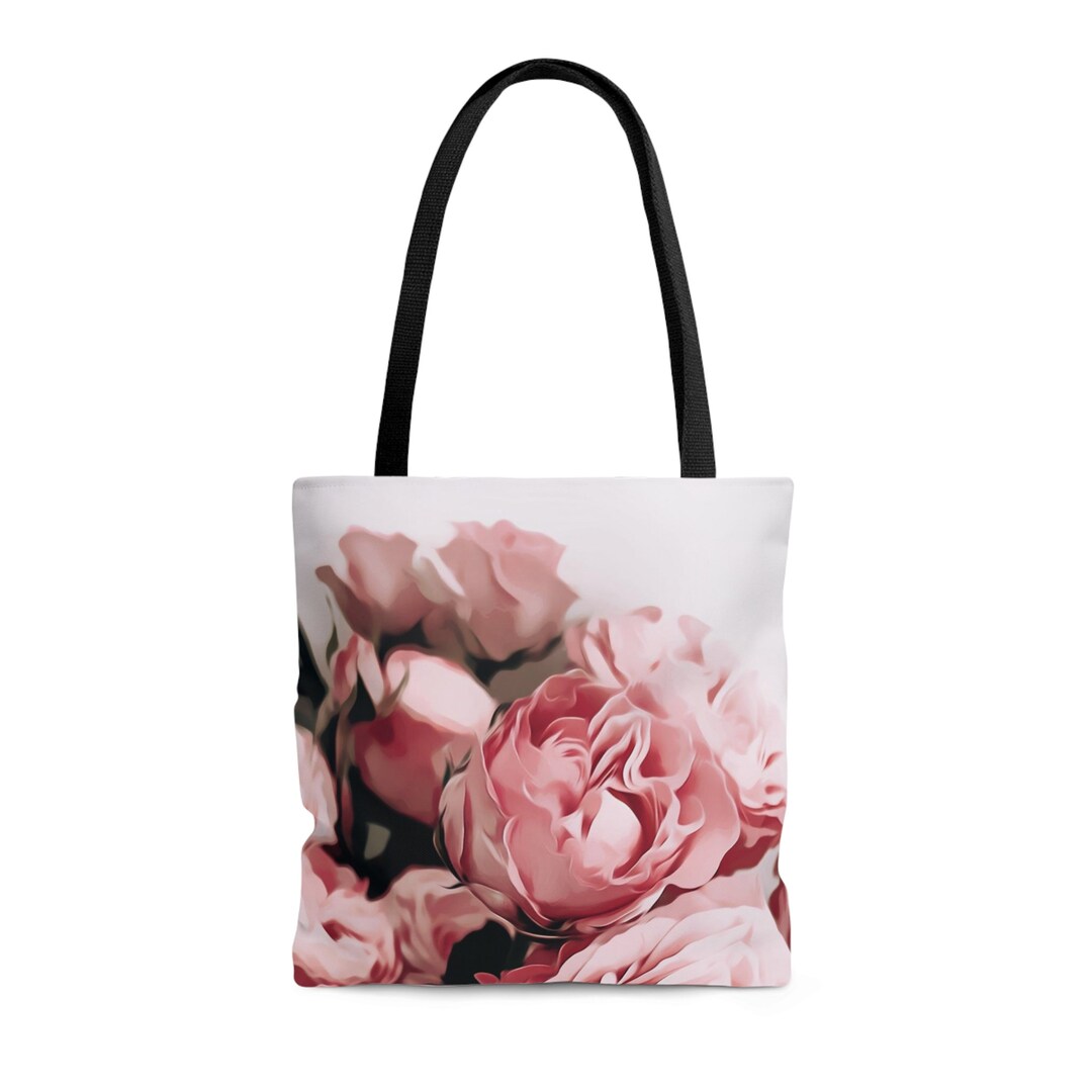 Pink Floral Tote by Dreammachinegraphics - Etsy