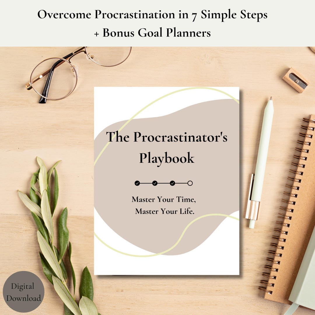 The Procrastinator's Playbook, Digital Workbook, Overcome ...