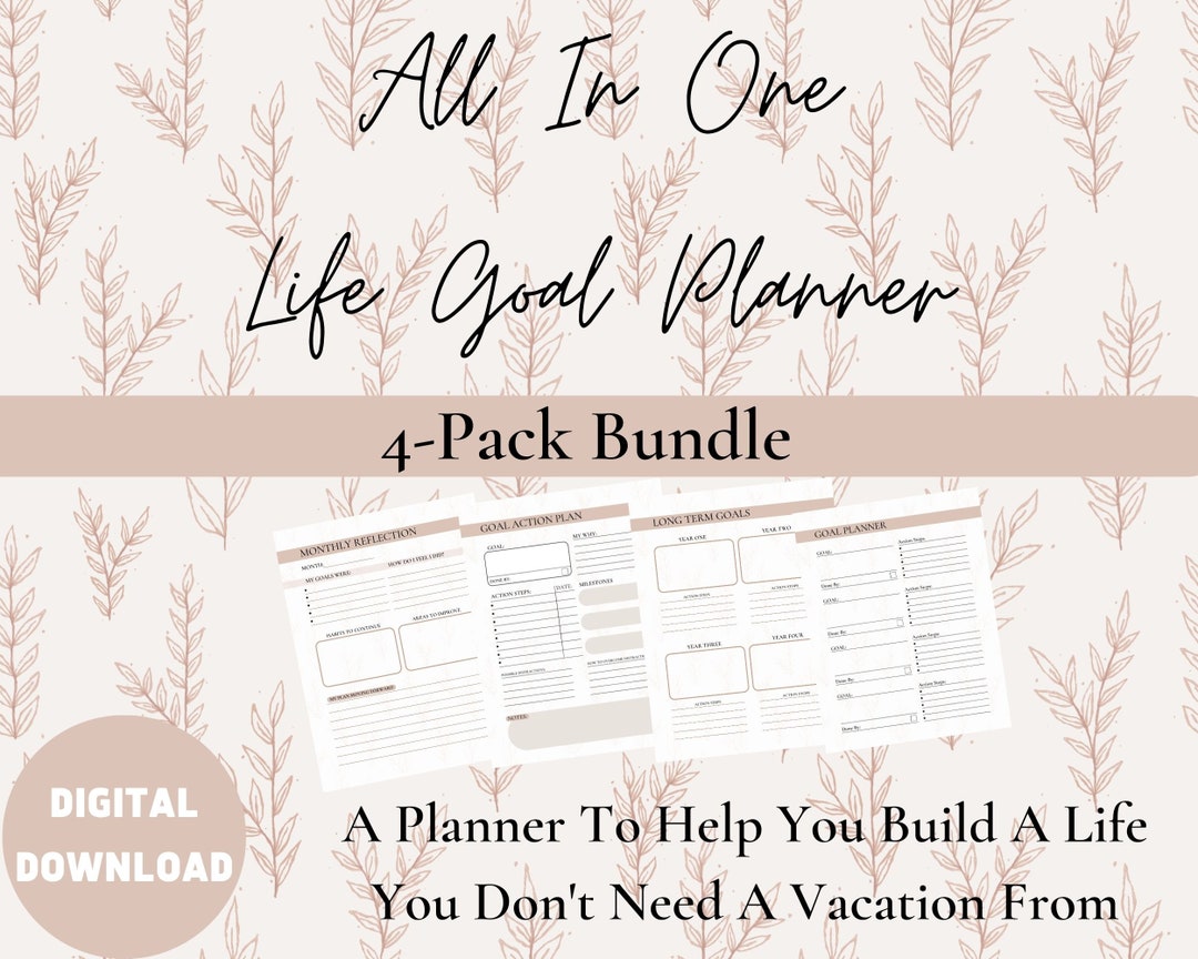 Life Goal Planner for Organization and Life Planning, Monthly and ...
