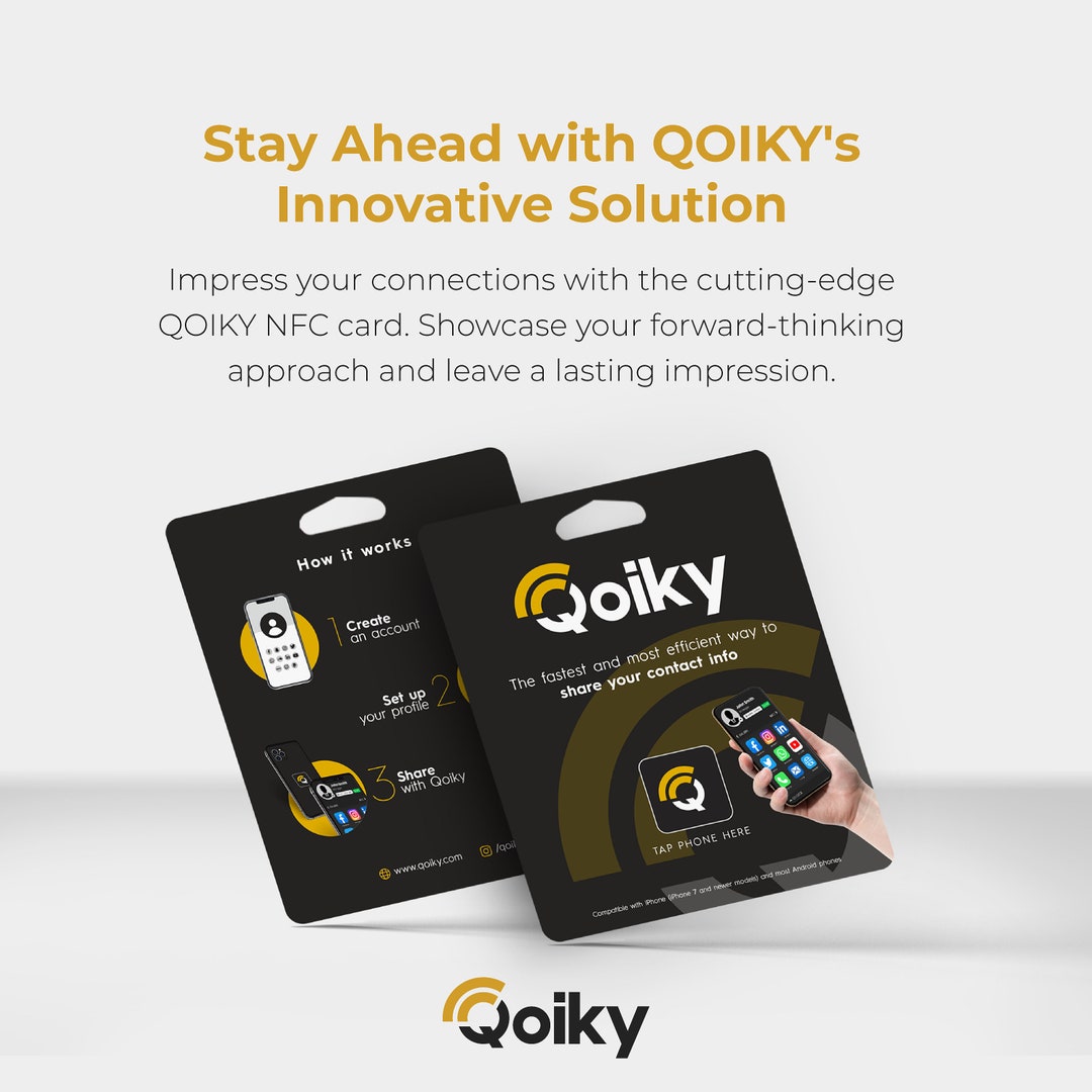 QOIKY NFC Smart Business Card Tag Version - Etsy