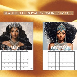 2024 Black Woman Queens Calendar, Queen Themed Calendar for Black Women ...