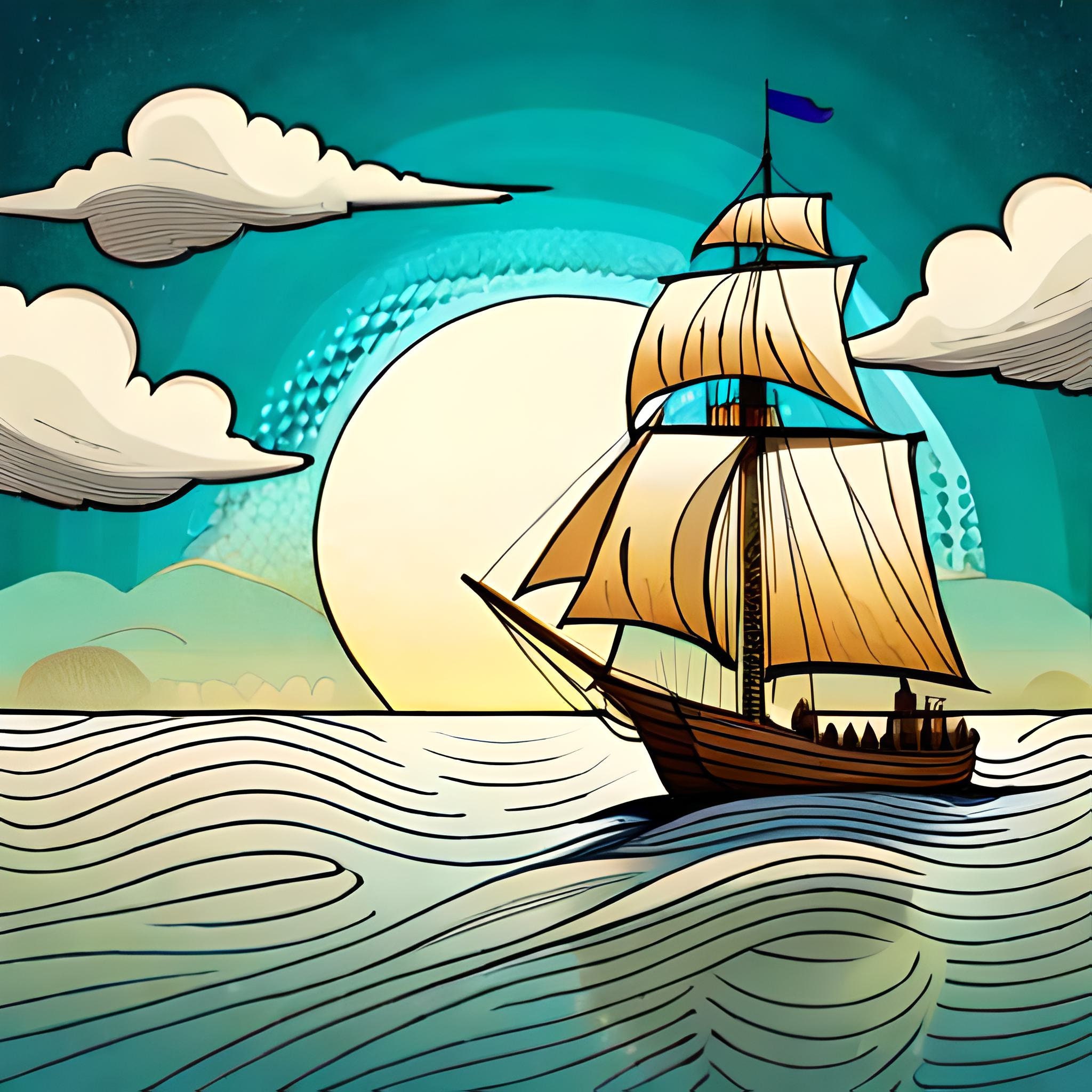 Printable Digital Art/ Yacht/ Sailboat. - Etsy