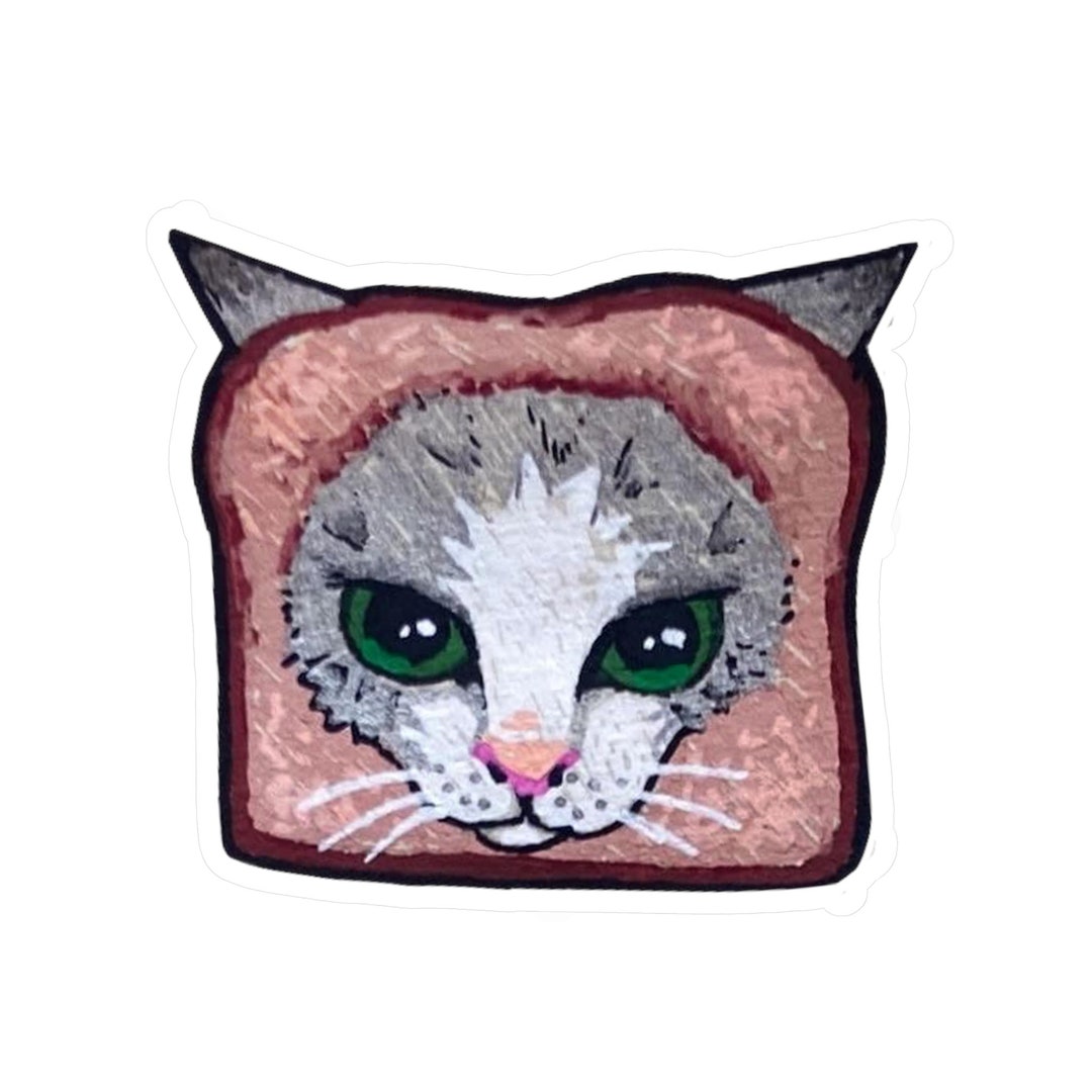 Toast Cat Silly Cat Meme Vinyl Kiss-cut Sticker - Etsy