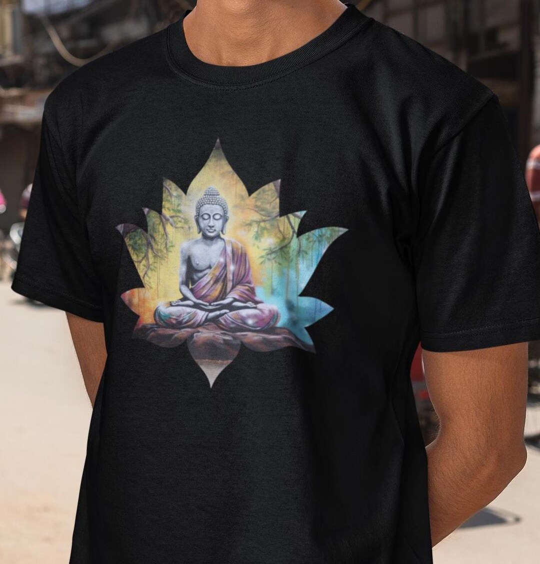Lotus and Buddha Tee Shirt, Lotus Sutra Tee Shirt Nam Myo Ho Renge Kyo, Siddhartha Gautama ...