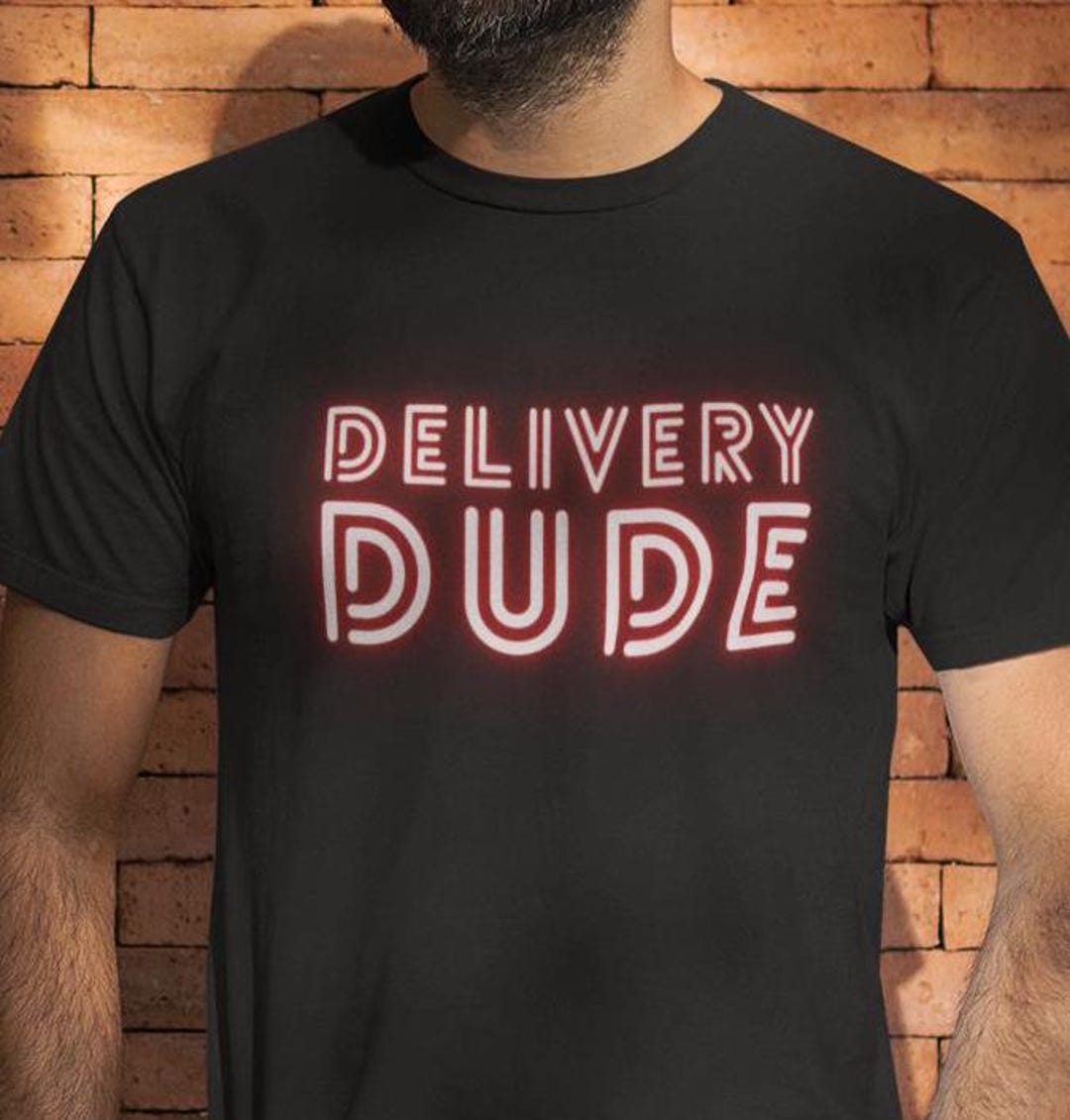 Delivery Dude Tee Shirt for Men Who Deliver Food, Delivery Guy Tee ...