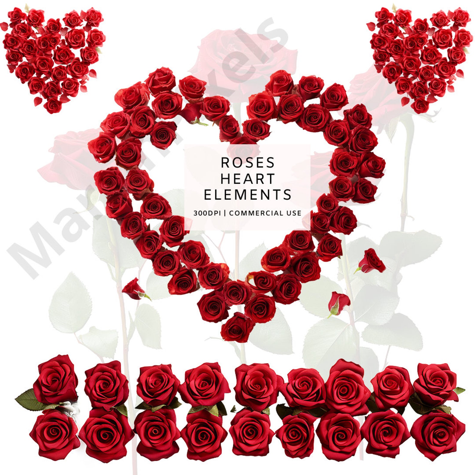Red Rose Clipart Red Roses Png Red Rose Wreath Rose Art Wedding Clipart ...