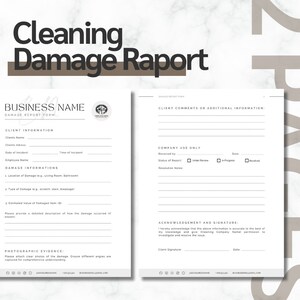 Cleaning Business Forms, Cleaning Company, Editable Cleaning Checklist ...