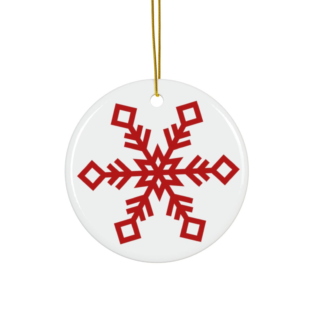 Red Snowflake Ornaments, Snowflake Ornaments Christmas, Ornament Sets ...