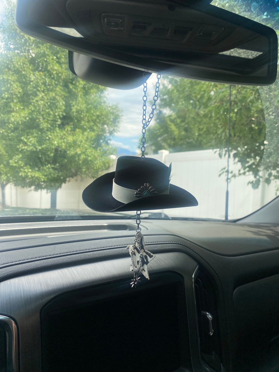 Cowboy Hat Rear View Mirror Charm - Etsy