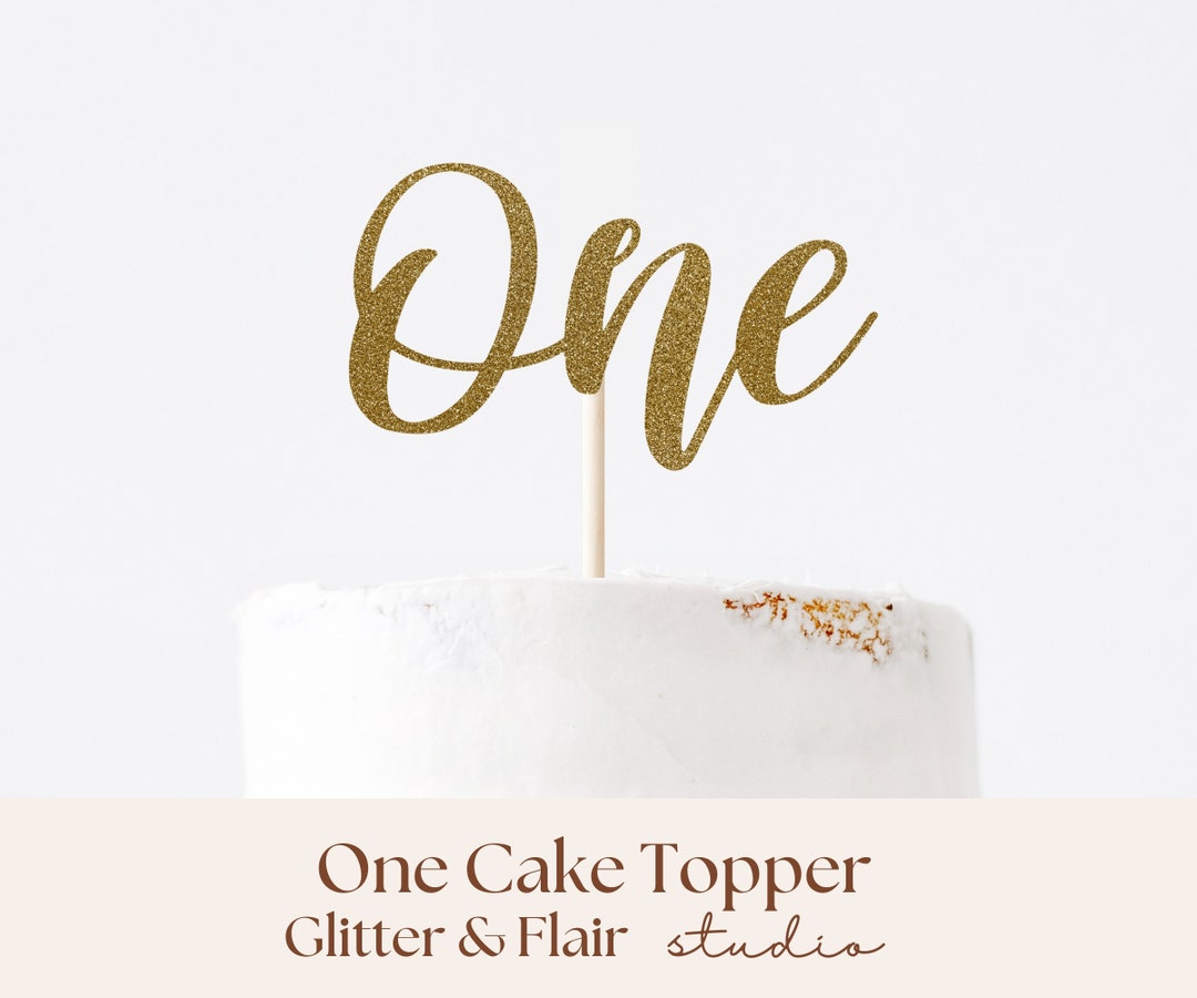 One Cake Topper 1st Birthday Party One Cake Decoration Baby's First ...