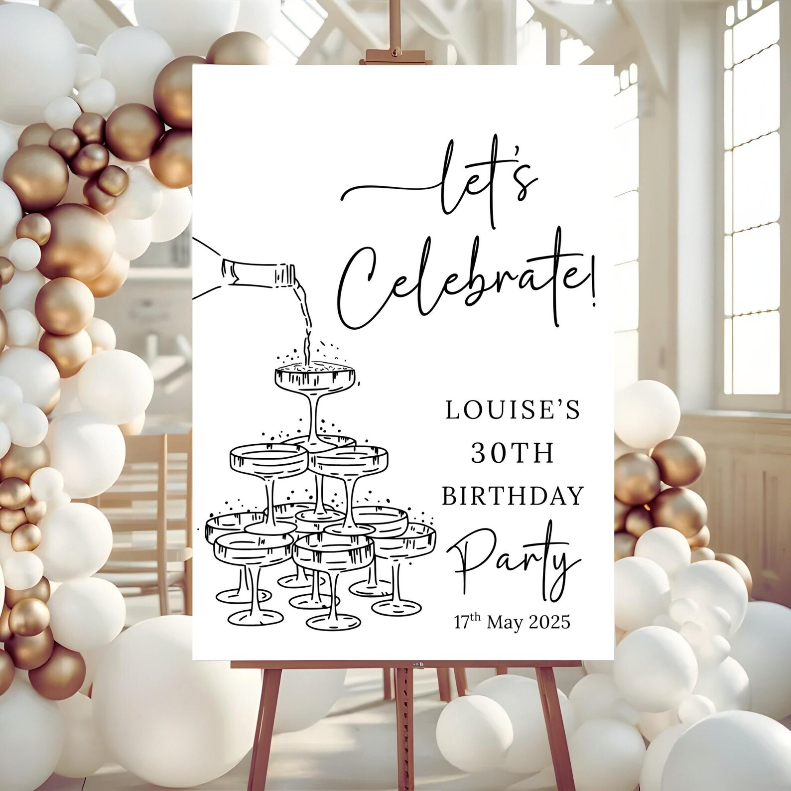 Custom 30th Birthday Party Welcome Sign Personalised 30th Birthday ...