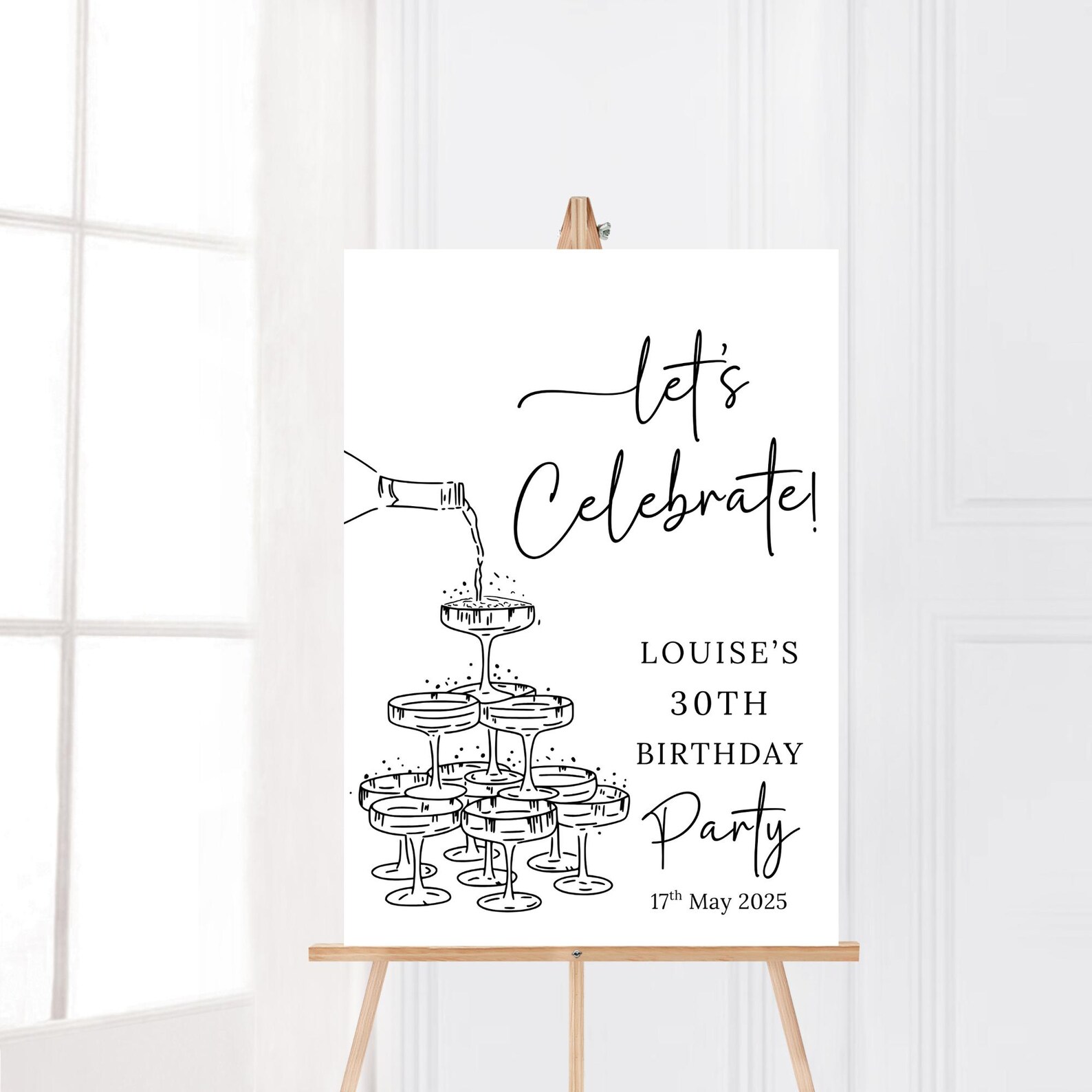 Custom 30th Birthday Party Welcome Sign Personalised 30th Birthday ...